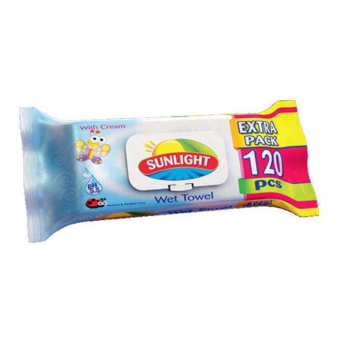 Салфетки влажные SUNLIGHT Extra Pack, 120 шт/уп: купить по доступной ...